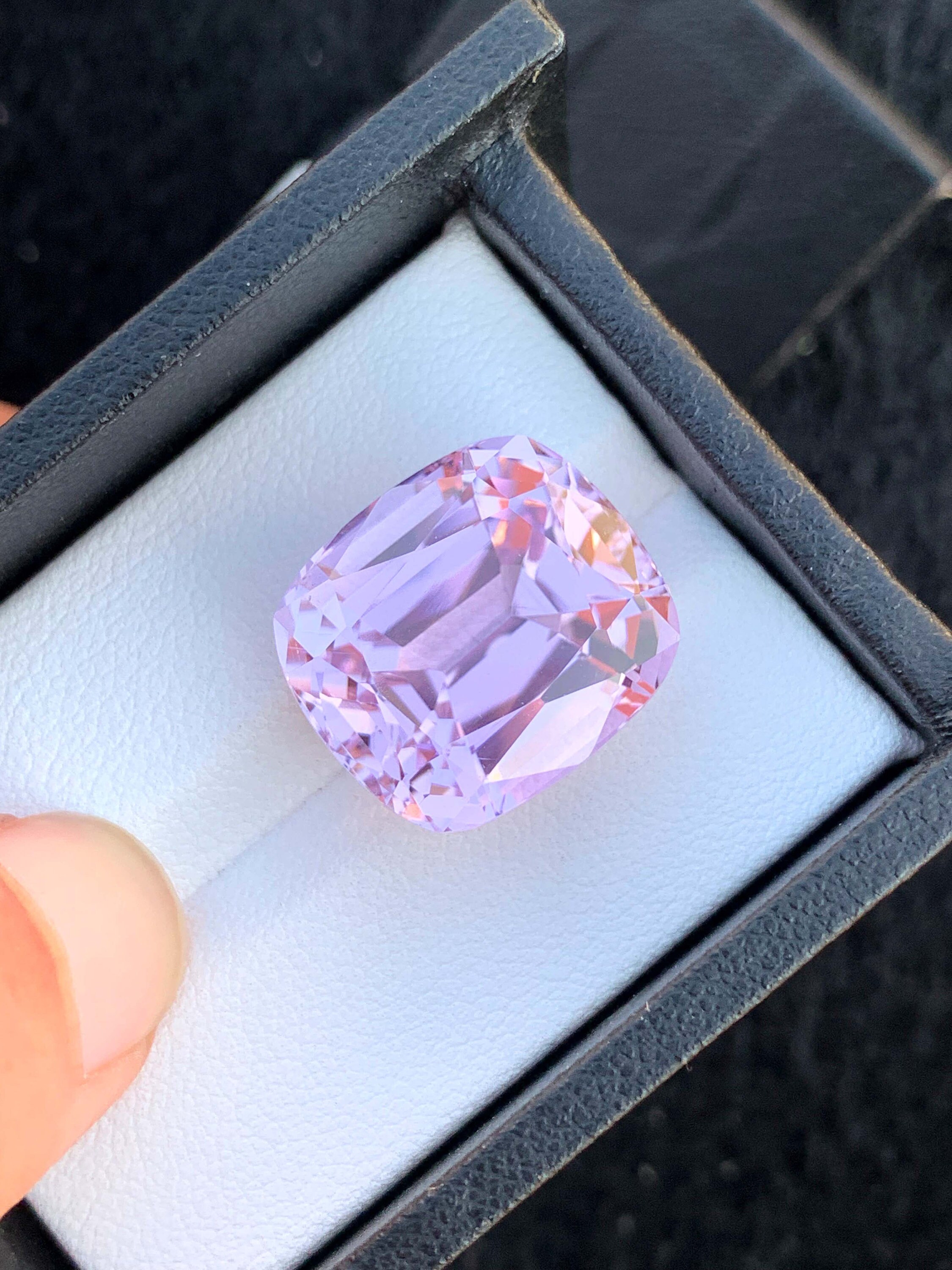 Kunzite Gemstone, Cotton Candy Pink Color Kunzite Gemstone, Cushion Cut ...