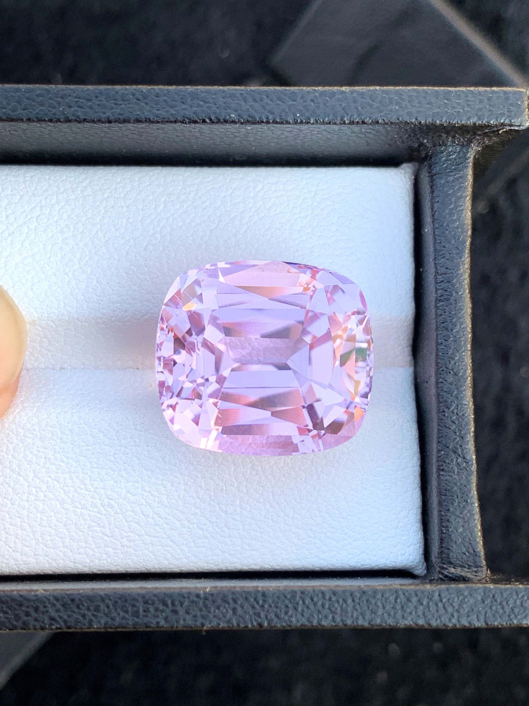 Kunzite Gemstone, Cotton Candy Pink Color Kunzite Gemstone, Cushion Cut ...
