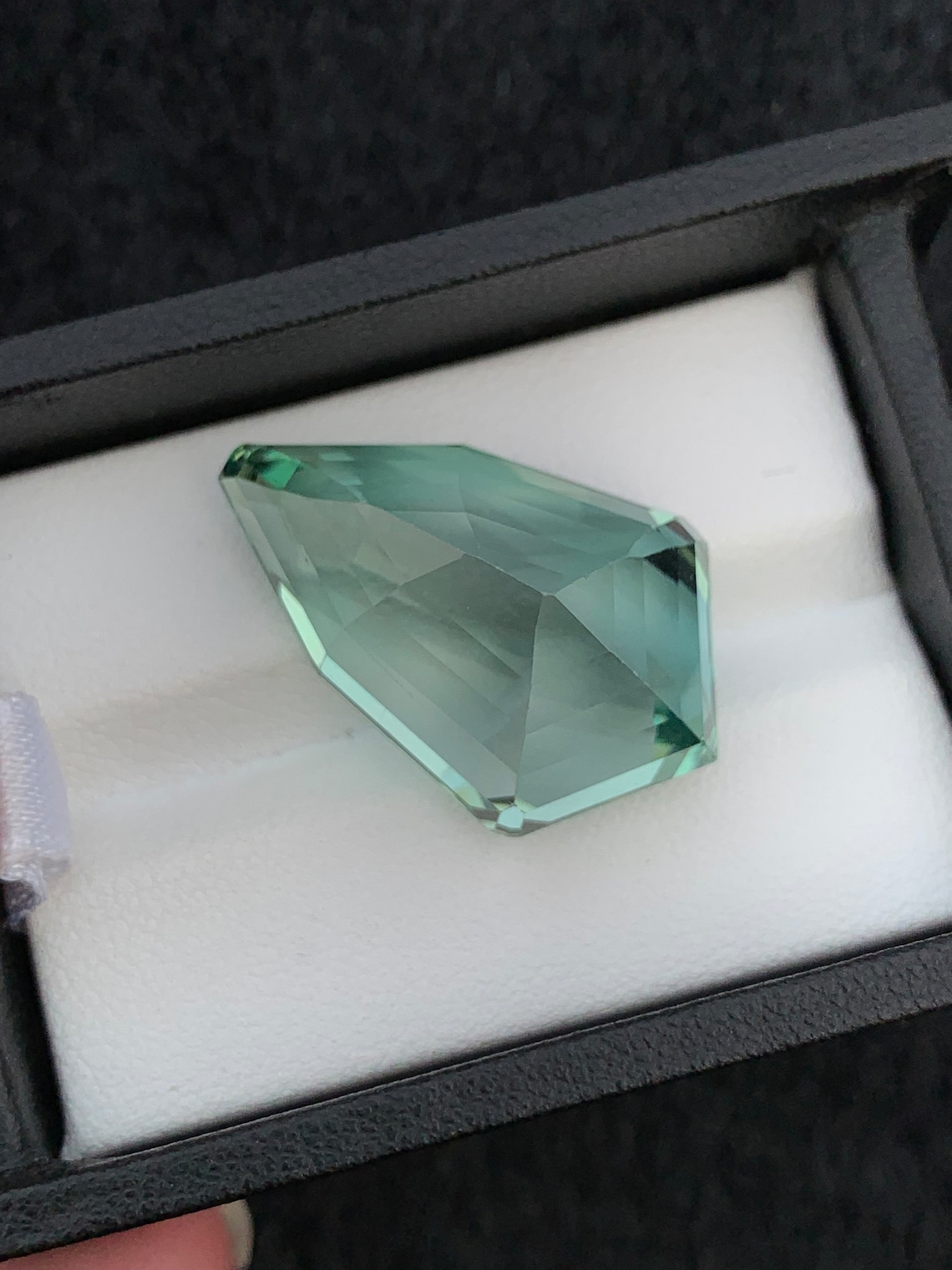Kunzite Gemstone, Bluish Green Color Kunzite Gemstone, Fancy Cut ...