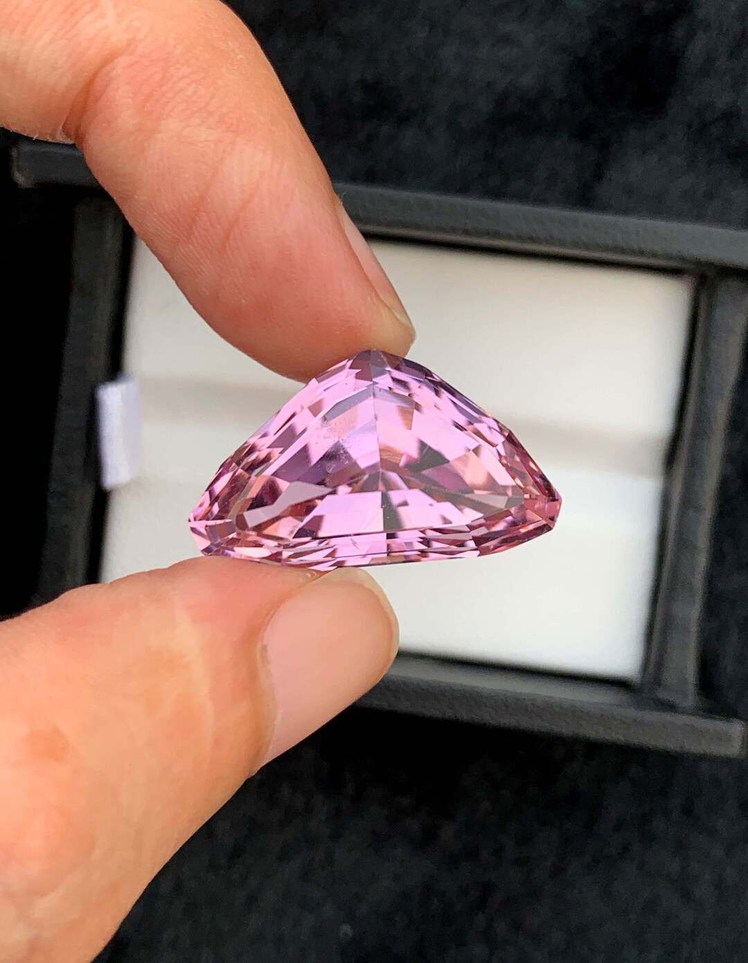Kunzite Gemstone, Pink Color Kunzite Gemstone, Trillion Cut, Flawless ...