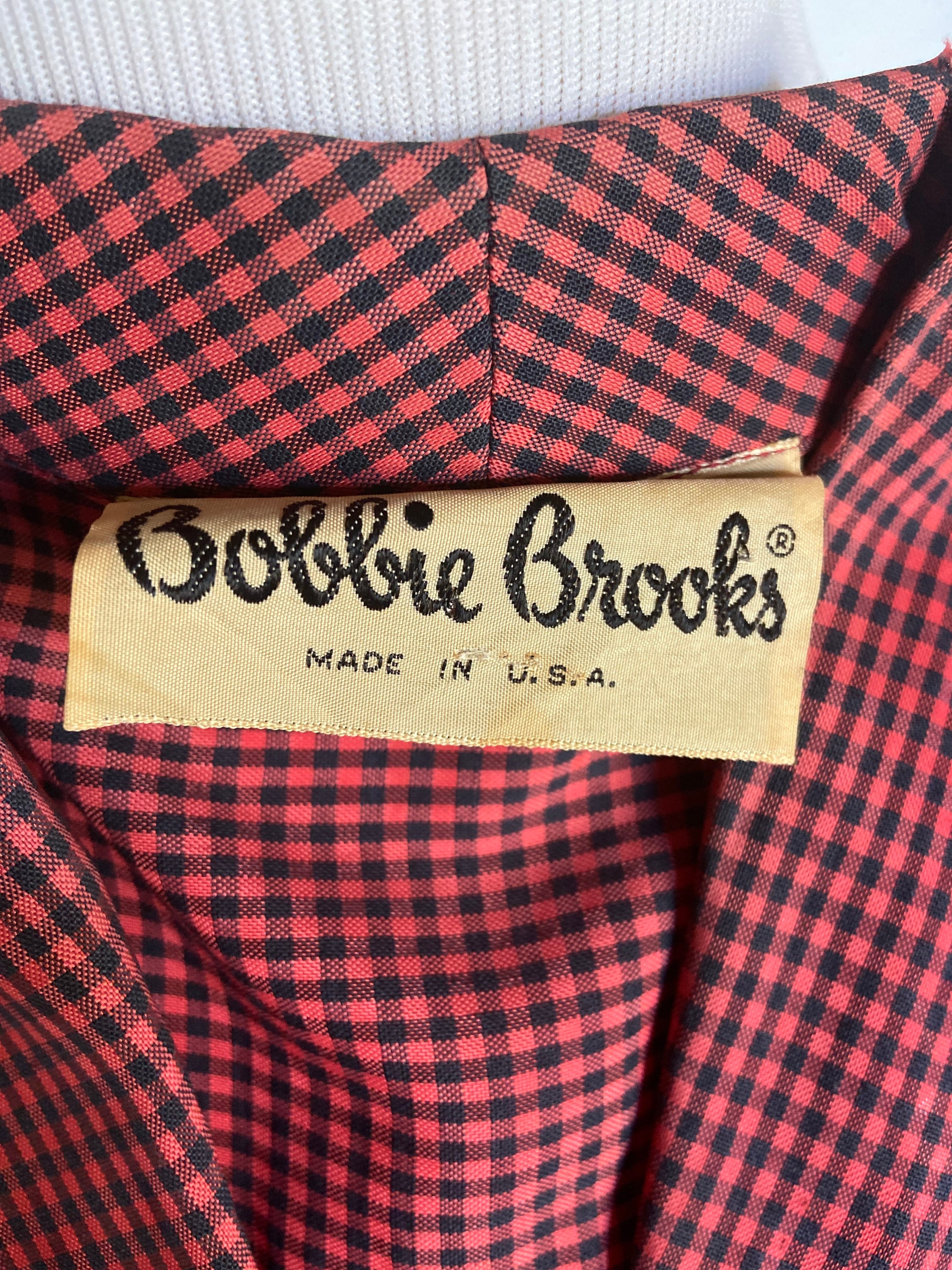 Vintage Bobbie Brooks, 60s Style Dress, Red Checkered Dress - Etsy