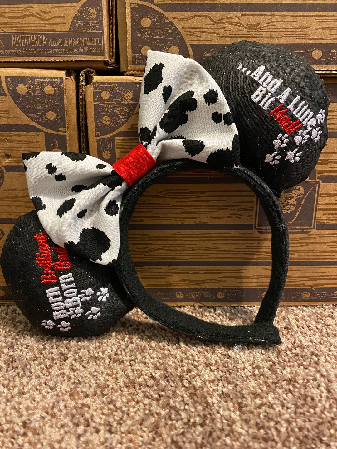 Dalmatian Inspired Ears Dalmatian Ears Cruella Mouse Ears - Etsy