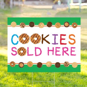 Scout Cookies YARD SIGN 24in X 18in Double Sided - Etsy