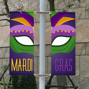 Double-sided Pole Banners - Customizable & Durable Outdoor Signage ...