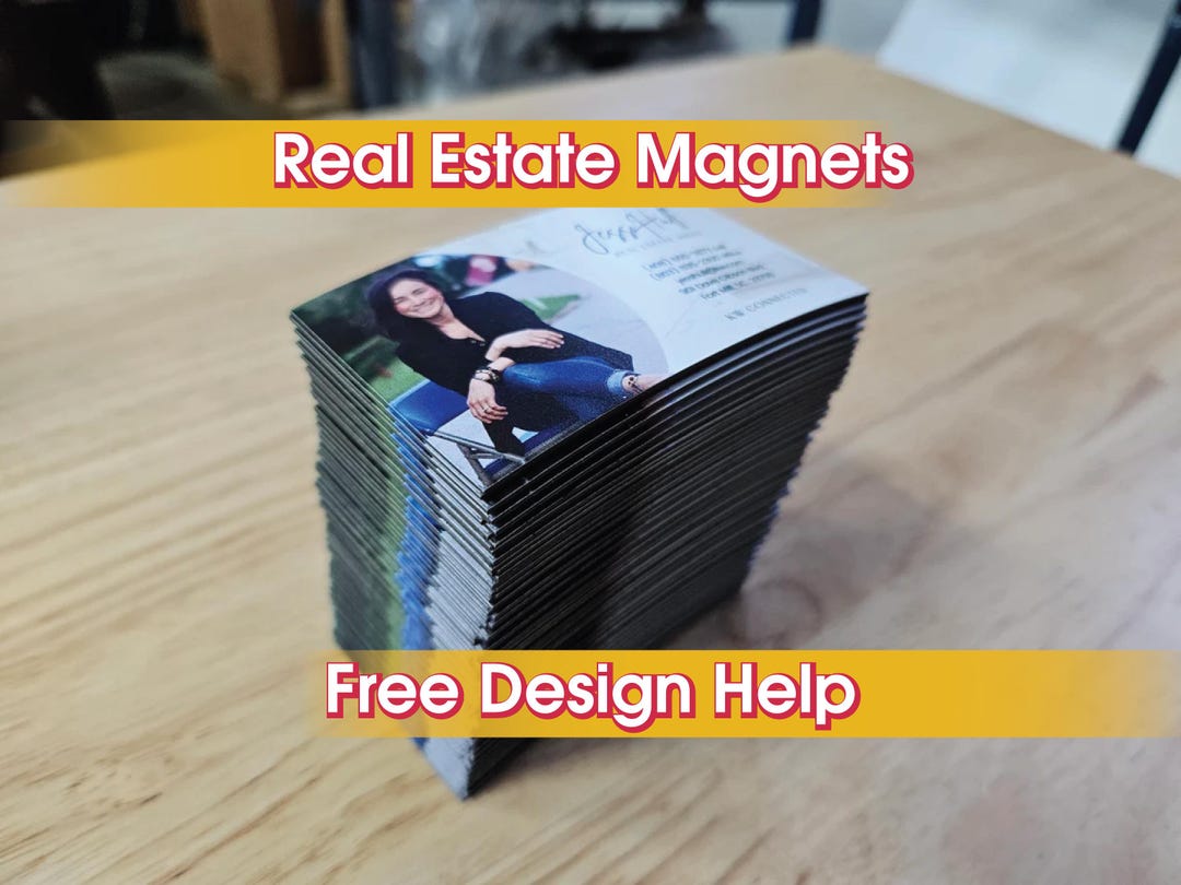 Custom Real Estate Magnets - Square or Round, Business Card Size - Etsy