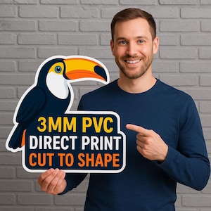 Custom Shape Sign, Weatherproof PVC Sign, Your Logo, Outdoor, Business ...