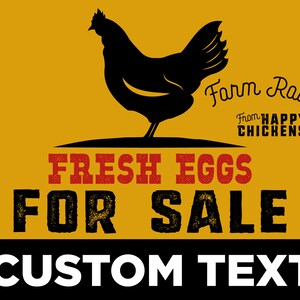 Custom Farm Fresh Chicken Eggs Yard Sign, Double-sided, 24x18, With ...