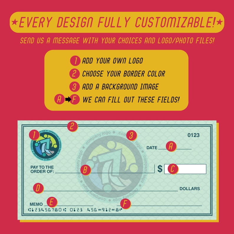 Custom Giant Check Prop, Charity Event, Social Media Photo Prop - Etsy