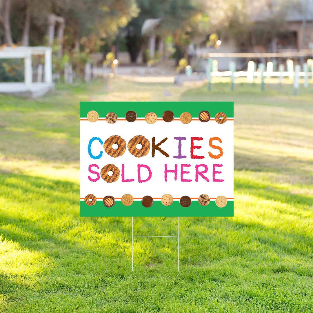Scout Cookies YARD SIGN 24in X 18in Double Sided - Etsy