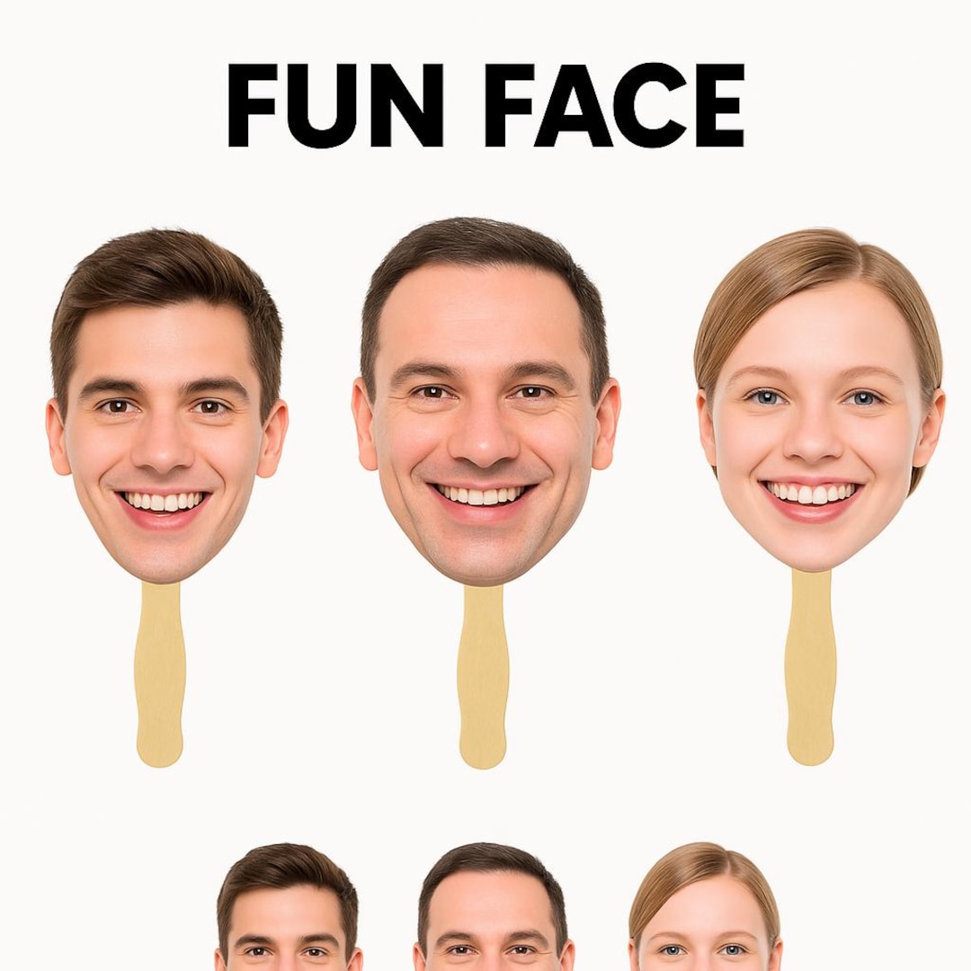 Custom Face Fans | Personalized Face Cutouts | Perfect for Parties ...