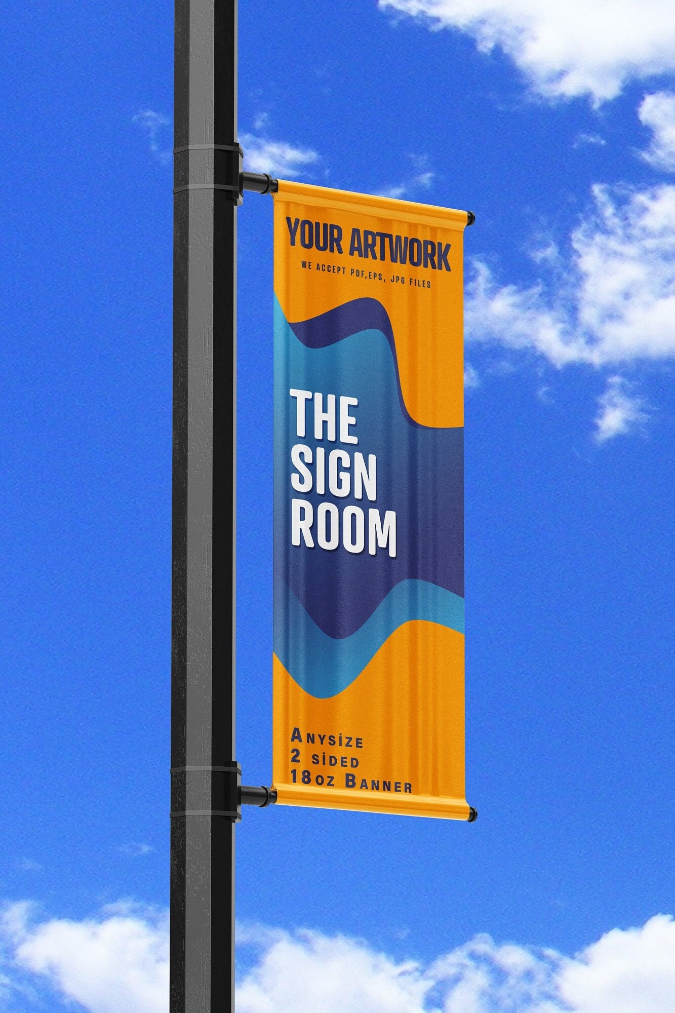 Double-sided Pole Banners - Customizable & Durable Outdoor Signage Solutions - Etsy