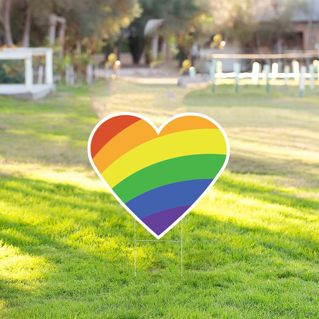 Pride Heart YARD SIGN Cut to Shape-single Sided - Etsy