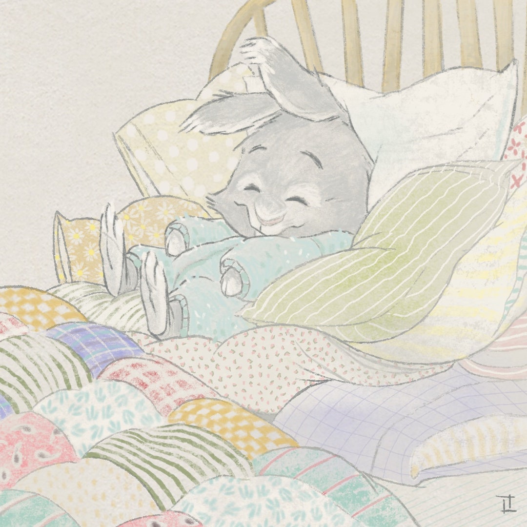 Cozy Bunny Print - Etsy