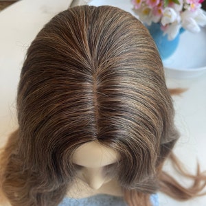 Hartley Warm Brunette Hard Front Wig Skin Parting Wig Long Two Toned ...