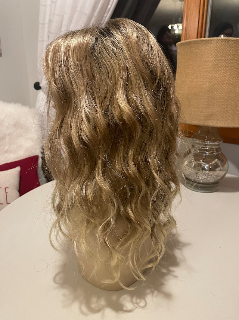 Sarah Jon Renau Wig Custom Blonde Rooted 100% Hand Tied Cap Premium Wig ...