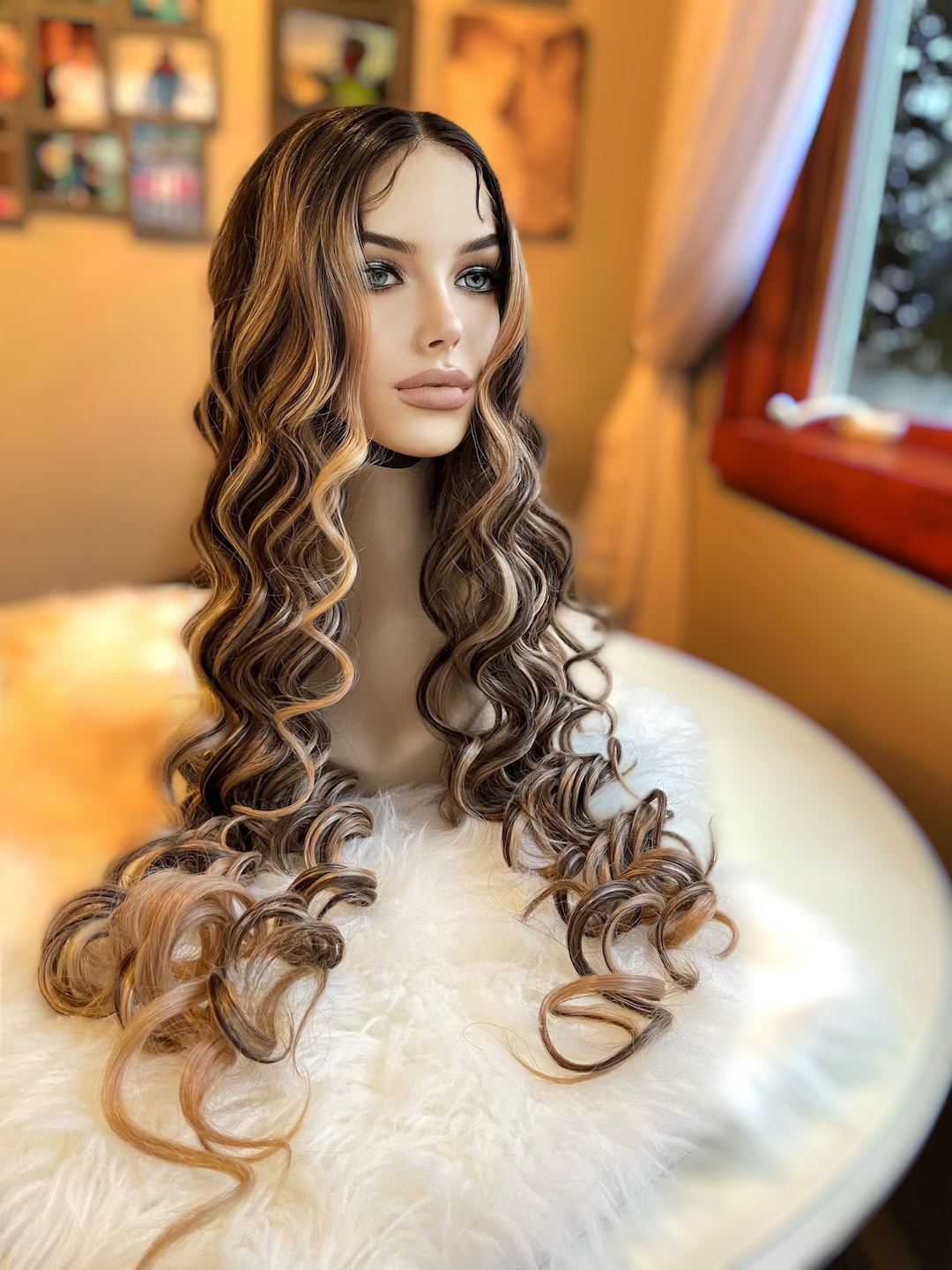 Madamoiselle Opera Extra Long Wig Curly Wig Light Density Hand Tied ...