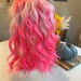 Sheba Wig Neon and Pastel Pink Wig Frontal Colorful Wig Hand Tied Color ...