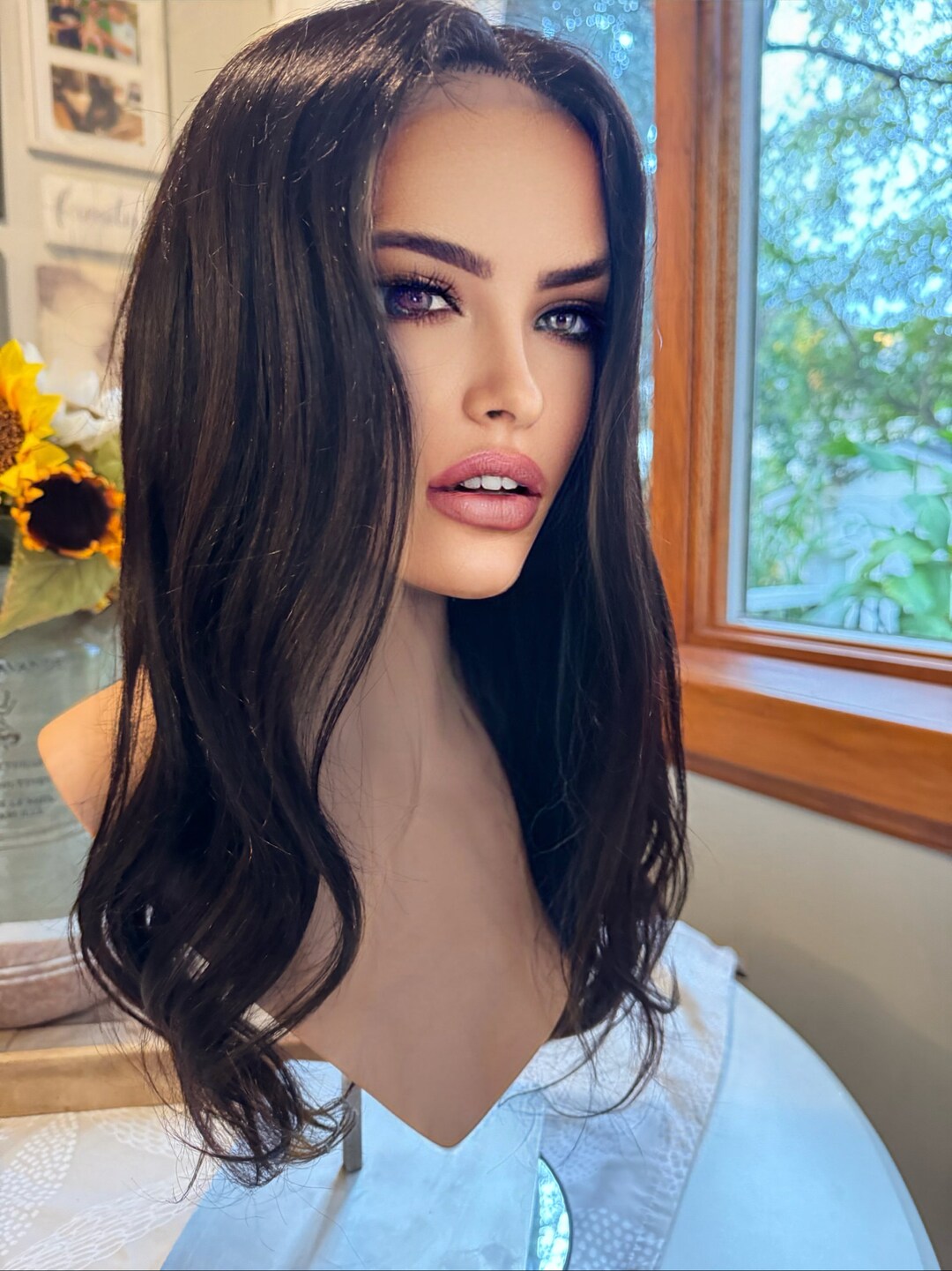 Kehlani 100% Remy Human Hair Wig Natural Dark Brown Custom - Etsy