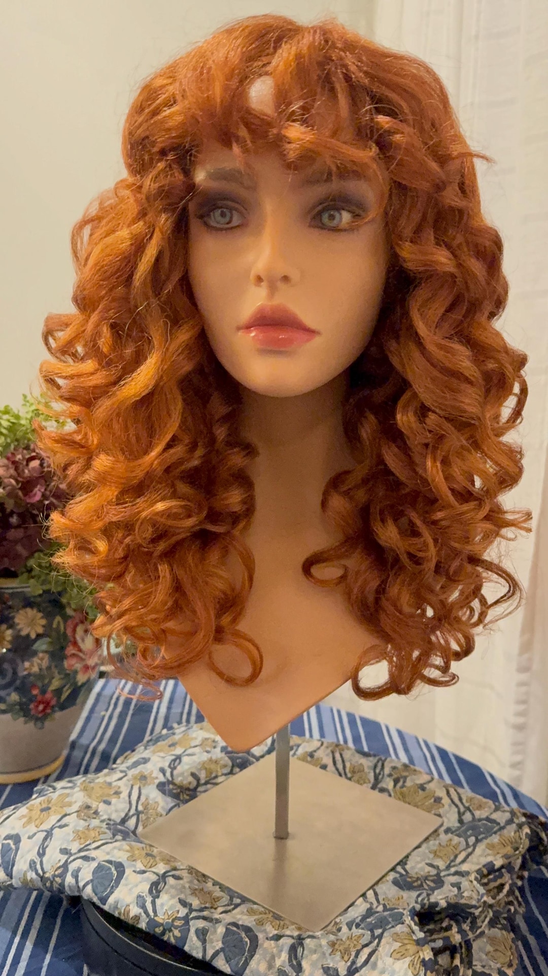 Wessex Wig Bold Ginger Red Auburn Wig Long Wig Corkscrew Curls Wave ...