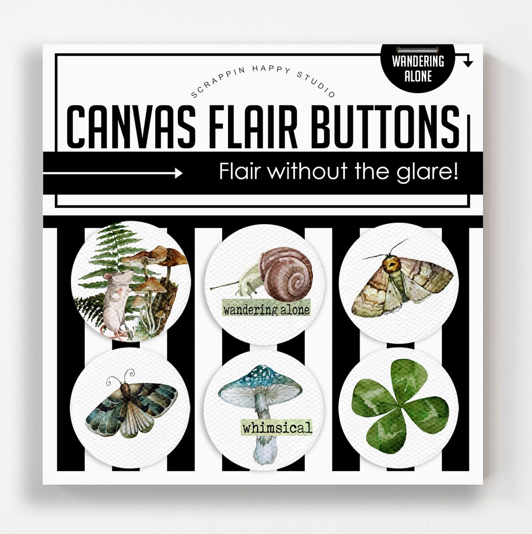 Wandering Alone Canvas Flair, Flair Buttons, Flair Buttons for ...