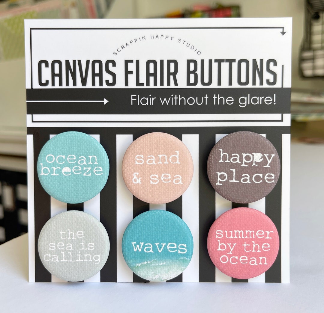 Ocean Breeze Canvas Flair, Flair Buttons, Flair Buttons for ...