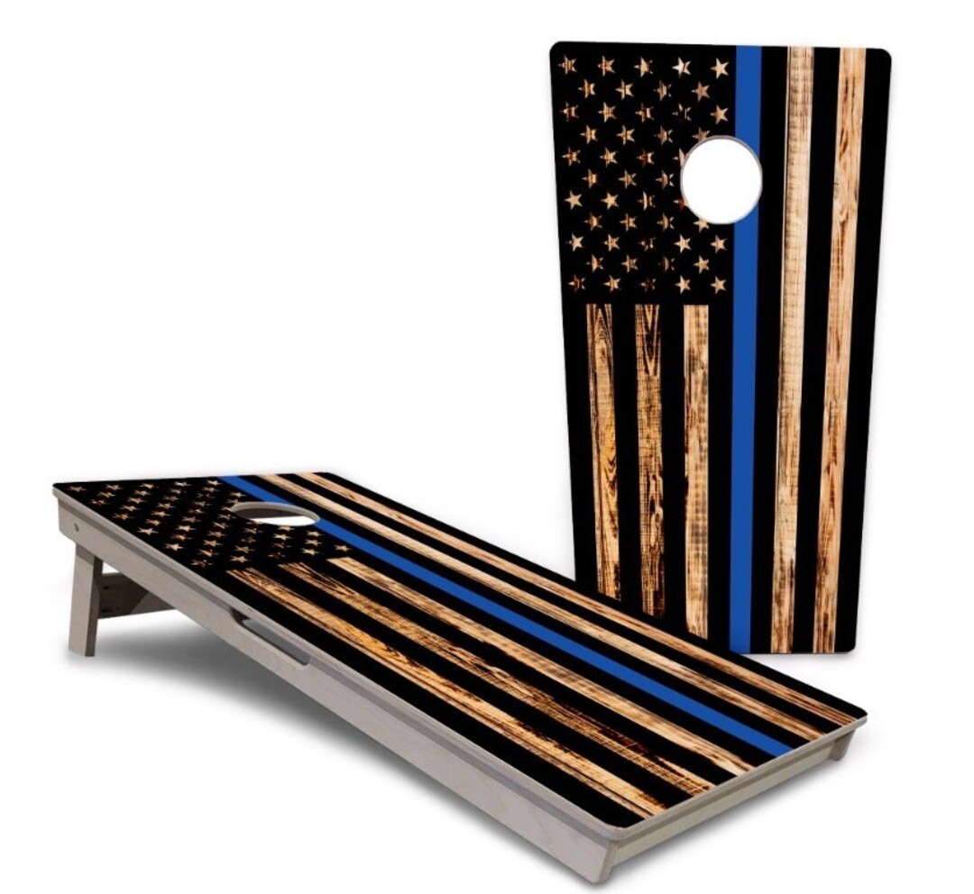 2' X 4' Thin Blue Line Cornhole Boards - Etsy