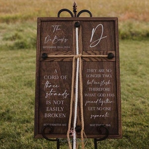 Personalized Trinity Braid Ceremony Unity Sign, Wedding, Anniversary ...