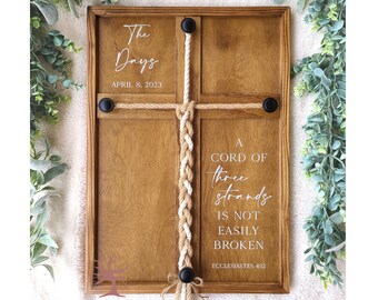 A Cord of Three Strands Unity Ceremony Braided Cross Sign Braided Cords ...