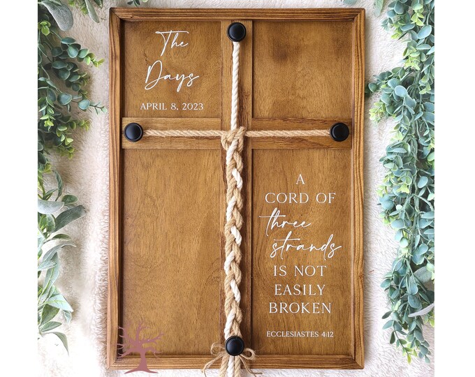 A Cord of Three Strands Unity Ceremony Braided Cross Sign Braided Cords ...