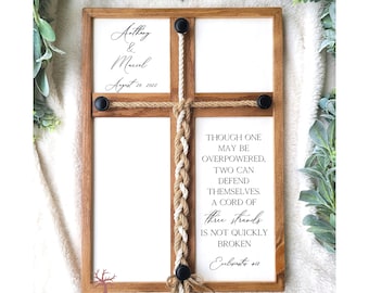 A Cord of Three Strands Unity Ceremony Braided Cross Cotton - Etsy