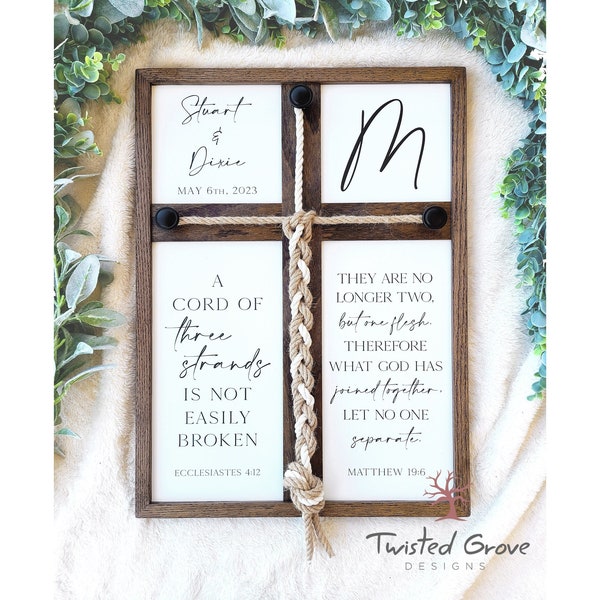 A Cord of Three Strands Wedding Sign - Etsy