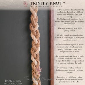Personalized Trinity Knot Unity Sign Moody Dark Green With Matthew 19:6 ...