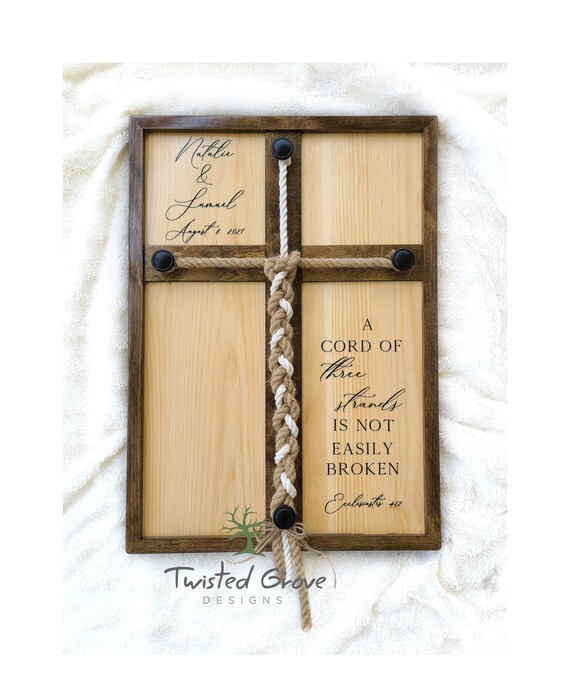 A Cord of Three Strands unity ceremony braided jute and cotton cord ...