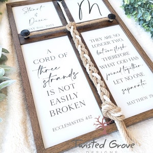 Trinity Braid | Cord of Three Strands | Personalized Wedding Unity ...
