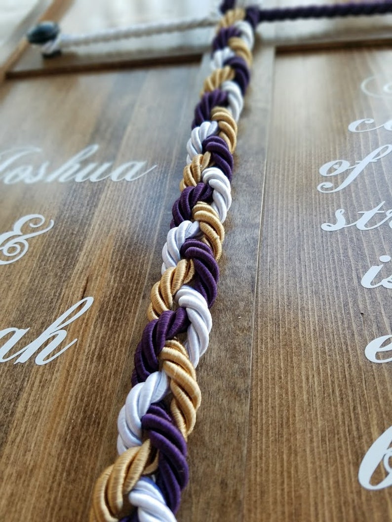 A Cord of Three Strands Unity Ceremony Braided Cross Sign With | Etsy
