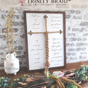 Personalized Trinity Braid Sign Elegant Unity Ceremony Decor ...