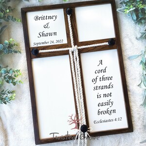 A Cord of Three Strands Unity Ceremony Braided Cord Cross Sign With ...