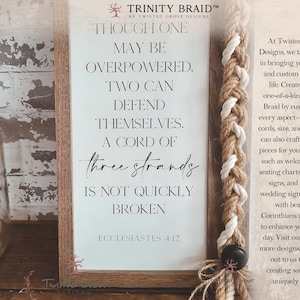 Personalized Trinity Braid Sign Unity Ceremony Decor, Wedding Cross ...