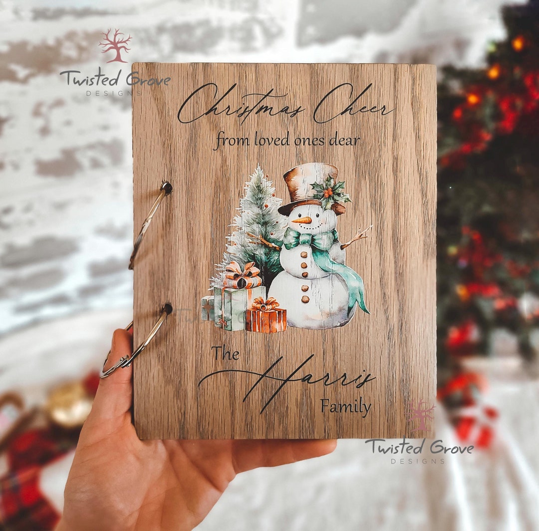 Personalized Christmas Card Album, Keepsake Holiday Card Display ...