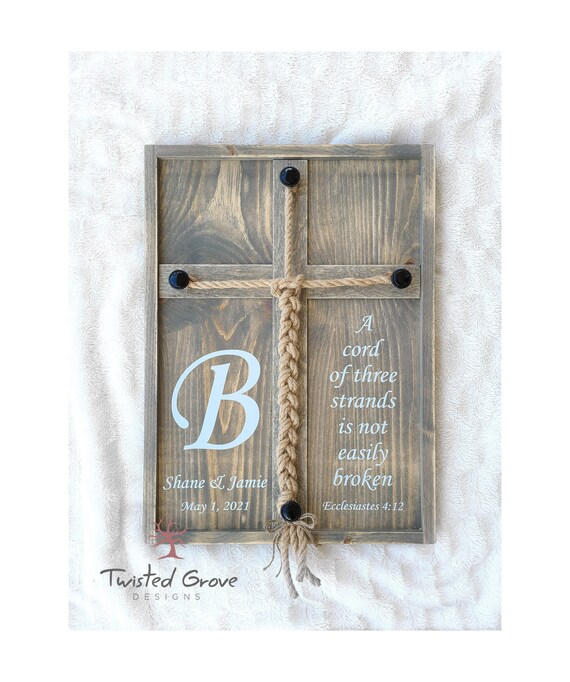 A Cord of Three Strands Unity Ceremony Rustic Framed Braided - Etsy
