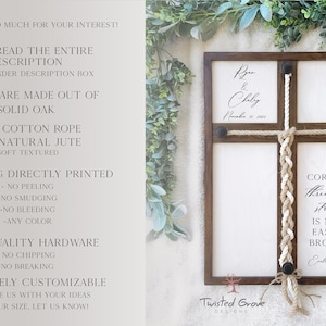 A Cord of Three Strands Unity Ceremony Braided Cord Cross Sign With ...