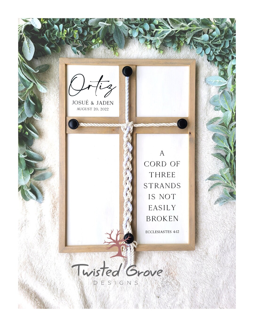 A Cord of Three Strands Unity Ceremony Braided Cross Wedding - Etsy