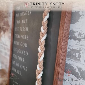 Personalized Trinity Knot Unity Sign Moody Dark Green With Matthew 19:6 ...