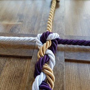 A Cord of Three Strands Unity Ceremony Braided Cross Sign With White ...