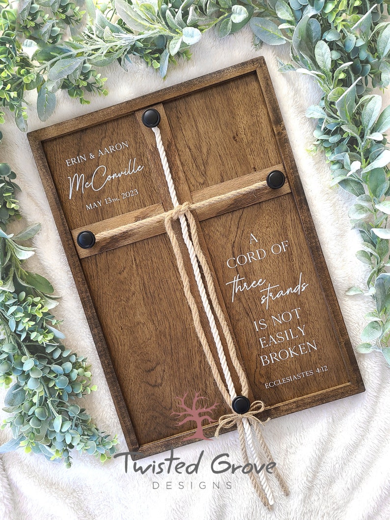 A Cord of Three Strands Unity Ceremony Braided Cross Cotton - Etsy