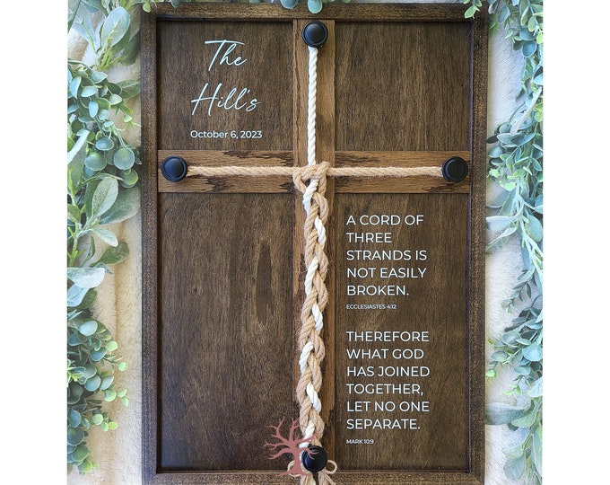A Cord of Three Strands | What God Joined Together | Wedding Unity ...