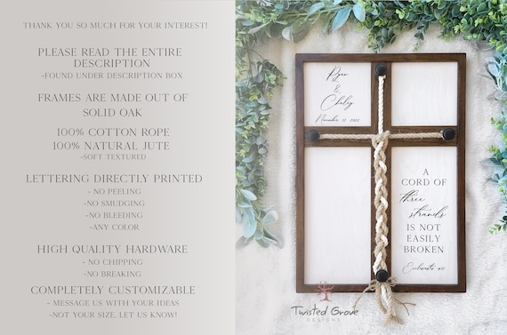 Unity Cross Wording Cards Unity Wedding Candles Ceremony Set, Include