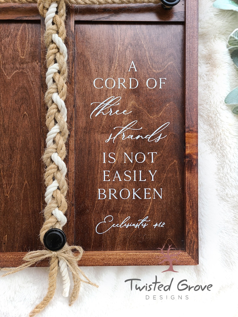 A Cord of Three Strands Unity Ceremony Braided Jute and Cotton - Etsy