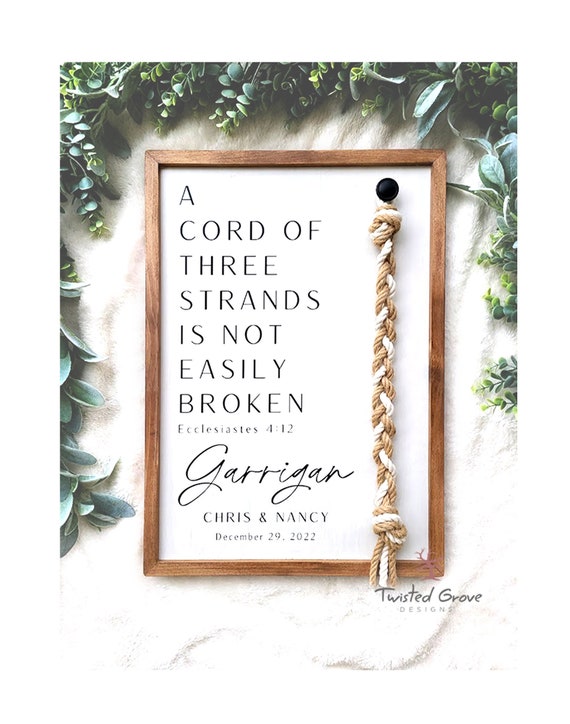 A Cord of Three Strands is Not Easily Broken Unity Ceremony - Etsy