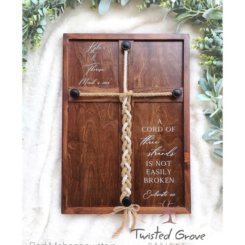 A Cord of Three Strands Unity Ceremony Braided Cord Cross - Etsy